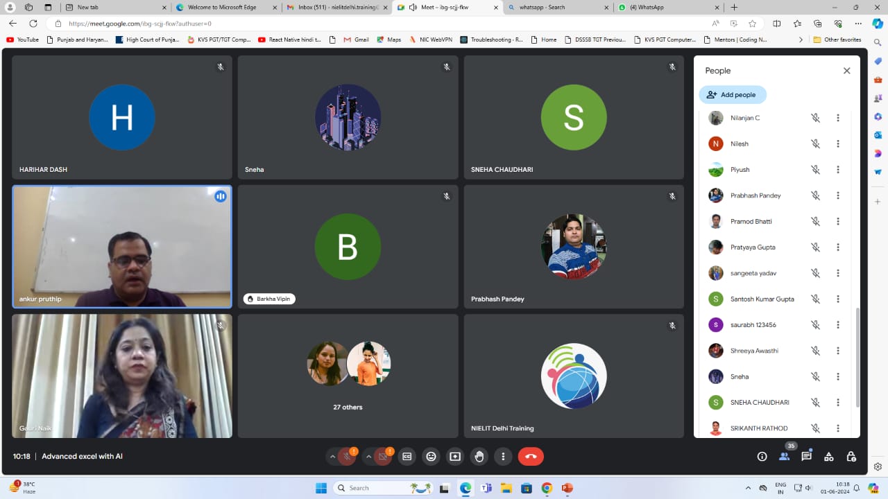 Online Weekend Training Programme on Advanced Excel with AI | Government of India : National ...